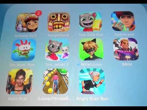 Subway Surfers, Temple Run 2, Tom Gold Run, Metro Land, Om Nom Run ...