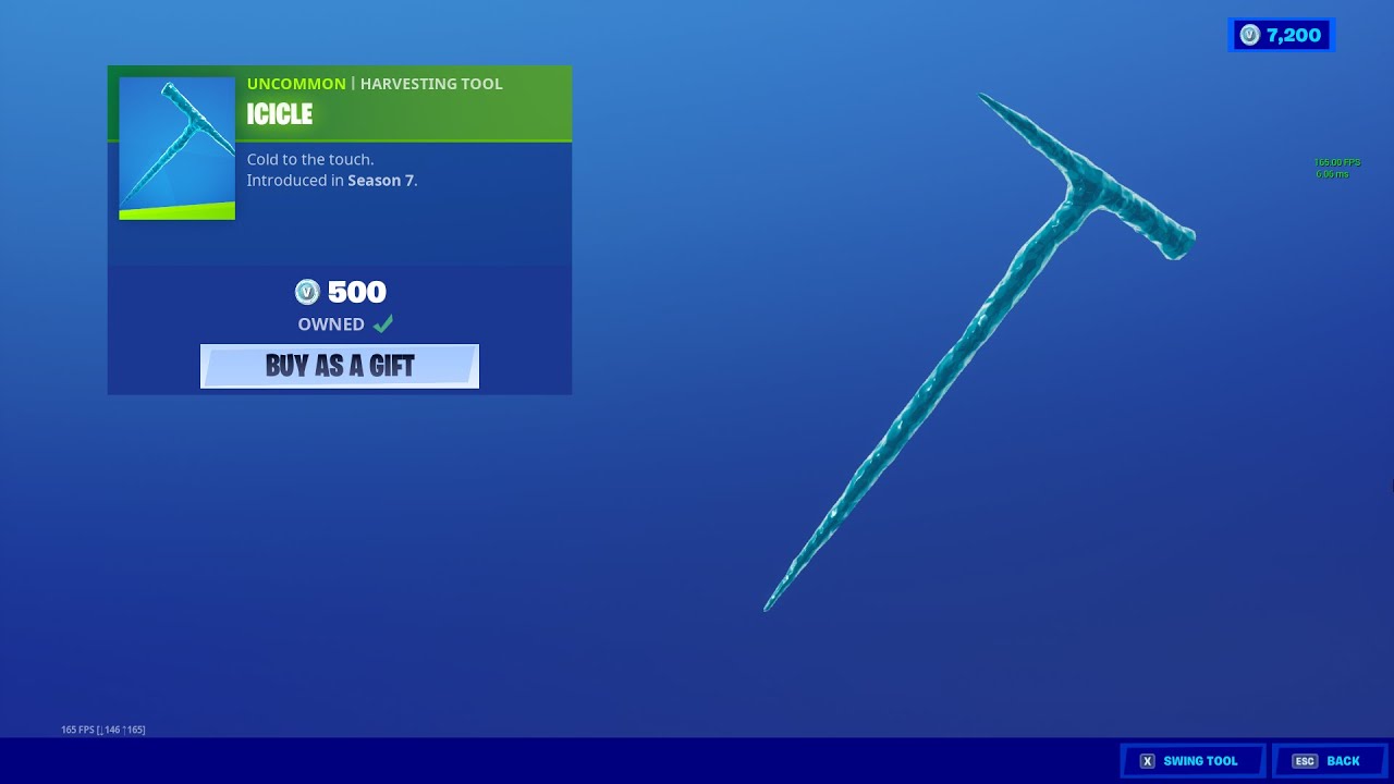 fortnite should you buy the icicle pickaxe( pickaxe review) - YouTube