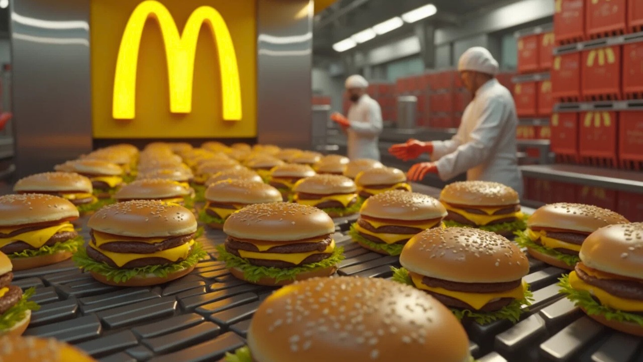 How McDonald's Hamburgers are Actually Made? 🍔 Inside the Fast Food ...