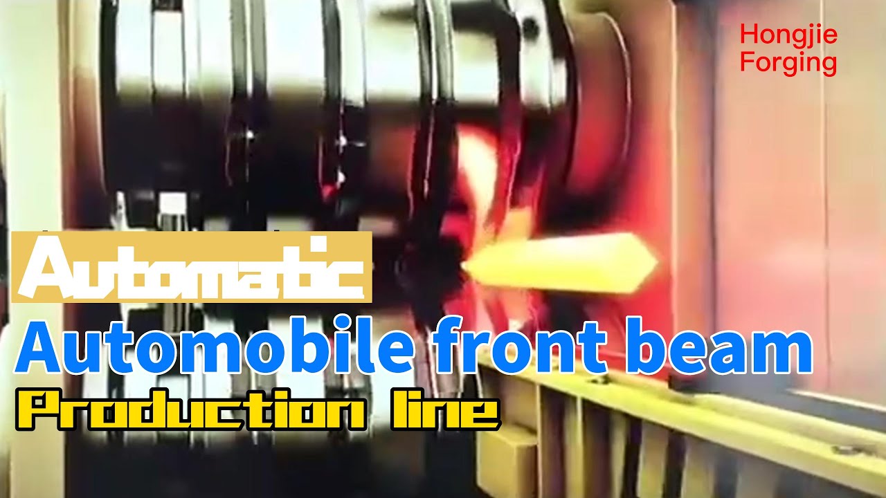 Forging process of automobile front beam - YouTube