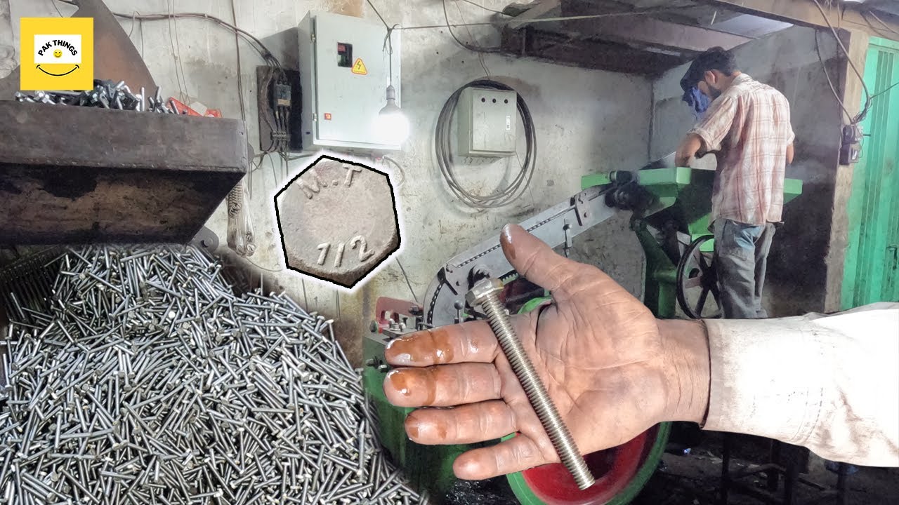 Amazing Manufacturing Process of Nut Bolt | Production of Bolts ...