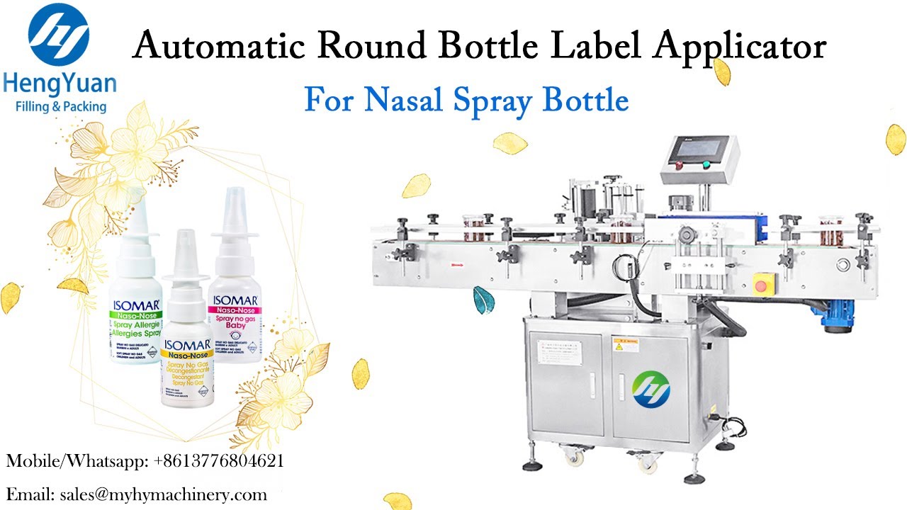 Nasal Spray Bottles Automatic Non-dry Sticker Label Applicator Labeling ...