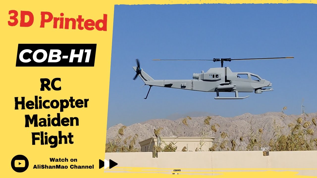 Insane 3D Printed Cobra Inspired Military RC Helicopter: Flies Like a ...