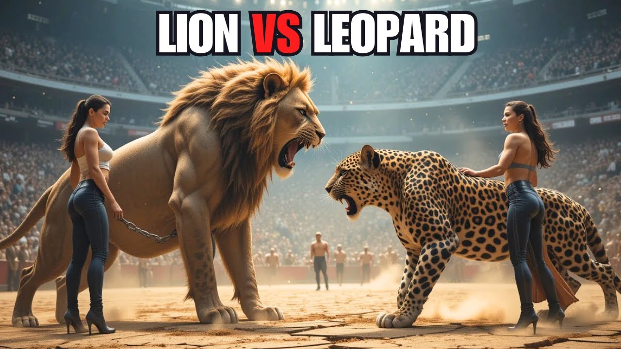 Massive Muscular Lion vs Leopard | Who is more Powerful? - YouTube