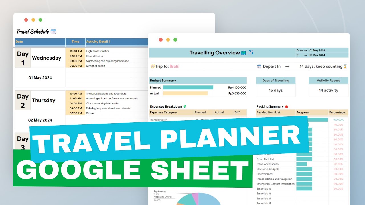 Cara Mudah Membuat Rencana Liburan dengan Template Google Sheet Travel ...