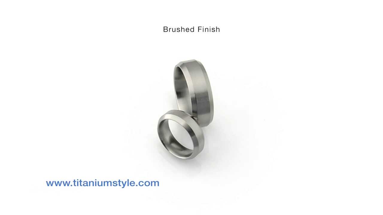 Titanium Rings with Beveled Edges - TitaniumStyle.com - YouTube