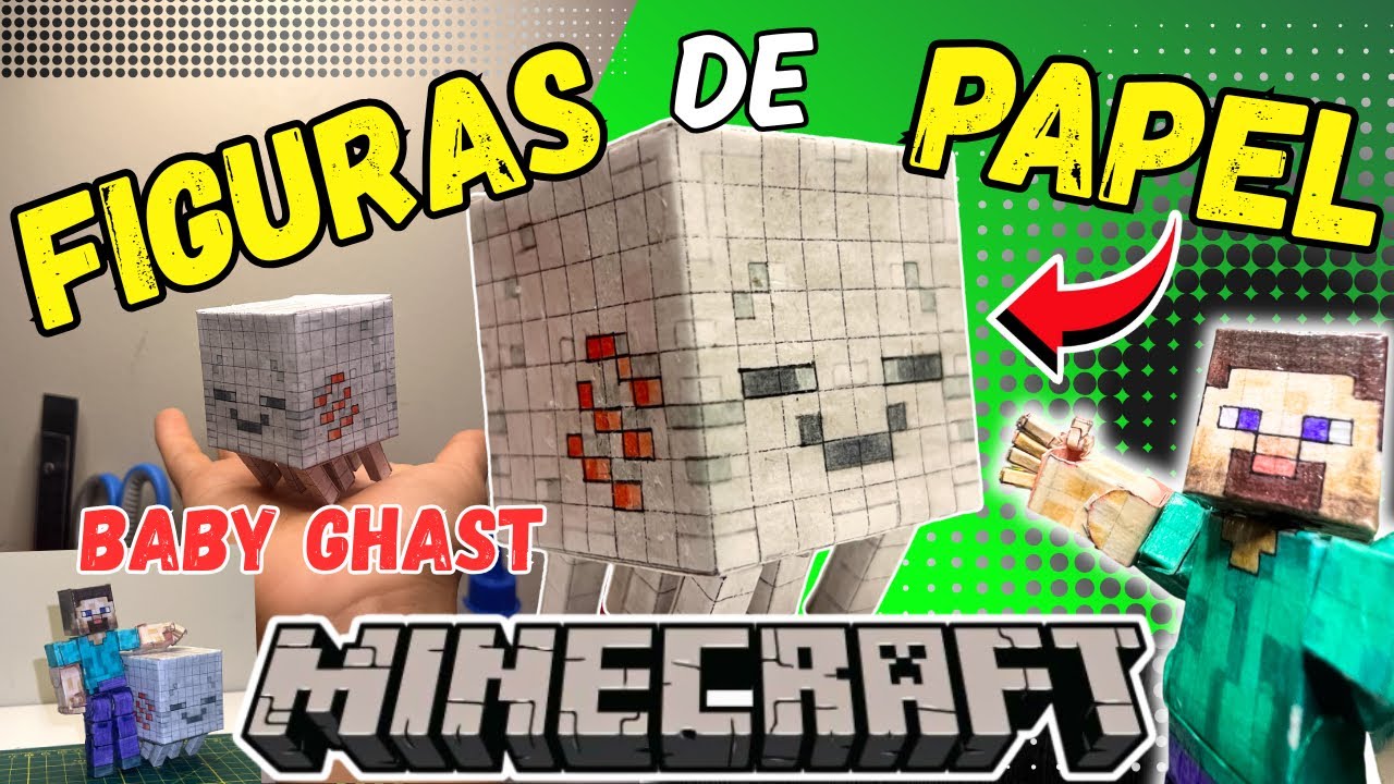 Minecraft Papercraft: cómo hacer al baby ghast hecho de papel desde ...