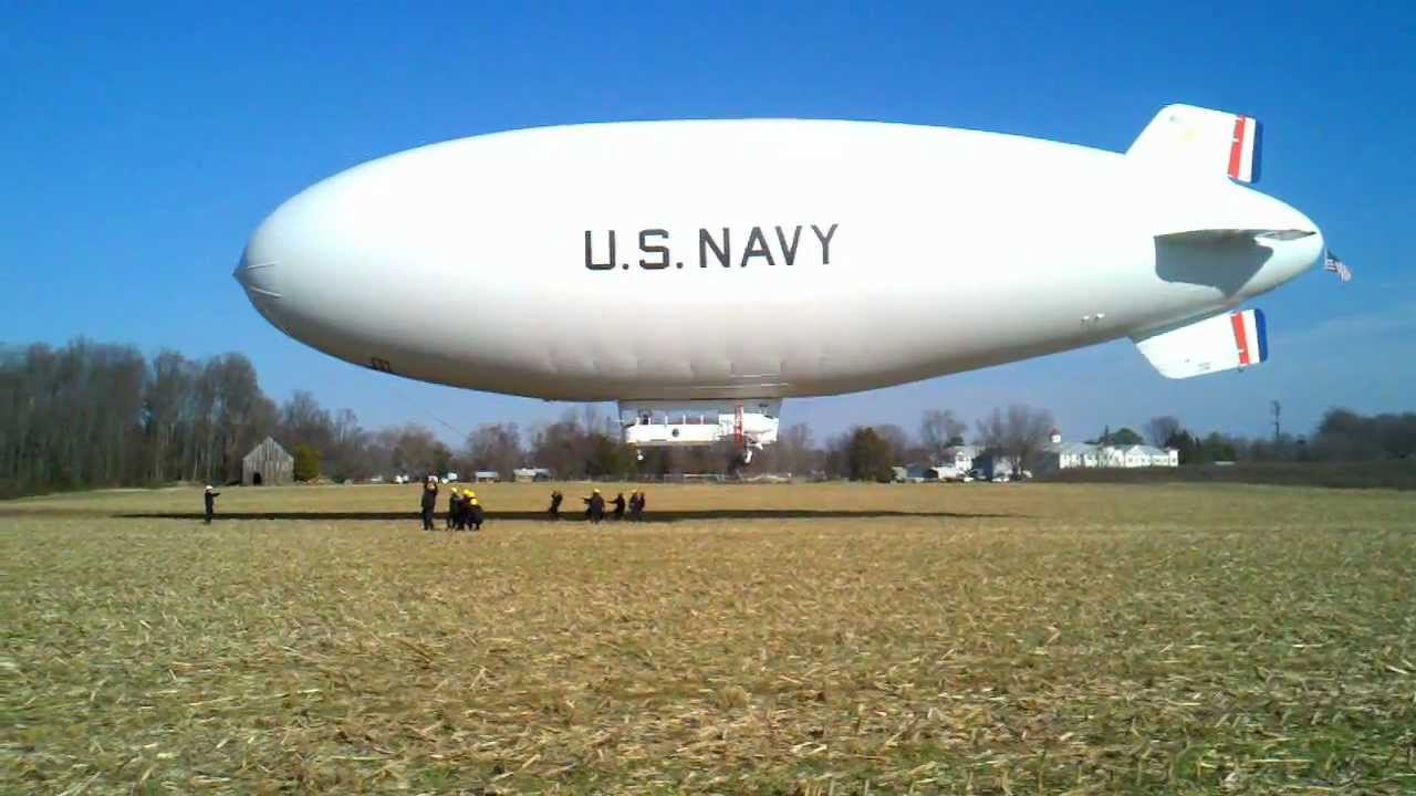 Navy Blimp Landing - YouTube