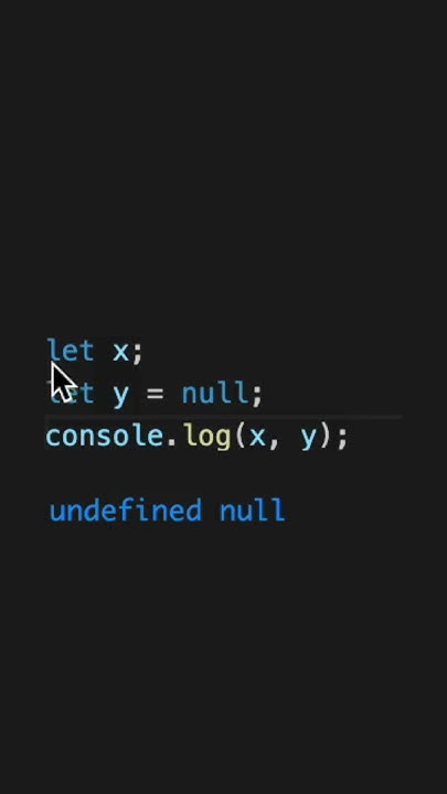 difference between undefined and null - YouTube