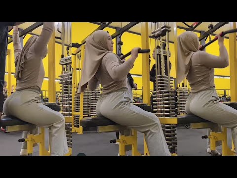 Gym Hijab Cantik Beautiful Woman Try On Outfit