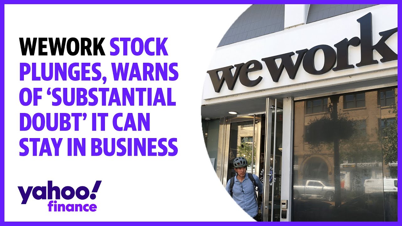 WeWork stock plunges, warns of 'substantial doubt' it can stay in ...