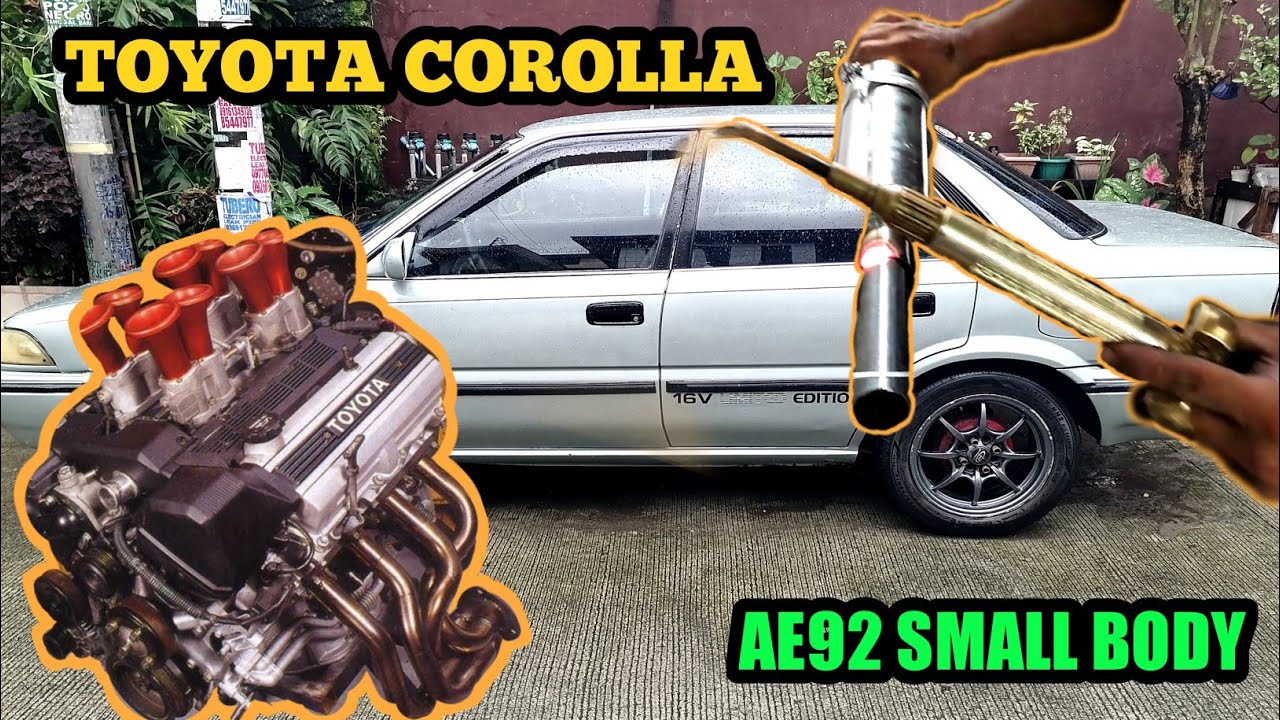 TOYOTA COROLLA SMALL BODY OPEN PIPE | AE92 Muffler - YouTube