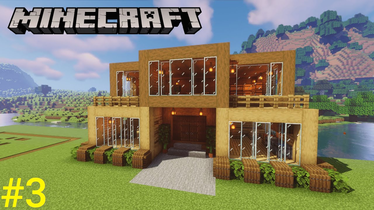 making first ever house in our minecraft world | minecraft episode #3 ...
