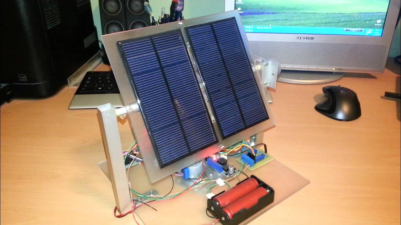 Arduino based "sunflower" robot - dual axis solar tracker - YouTube