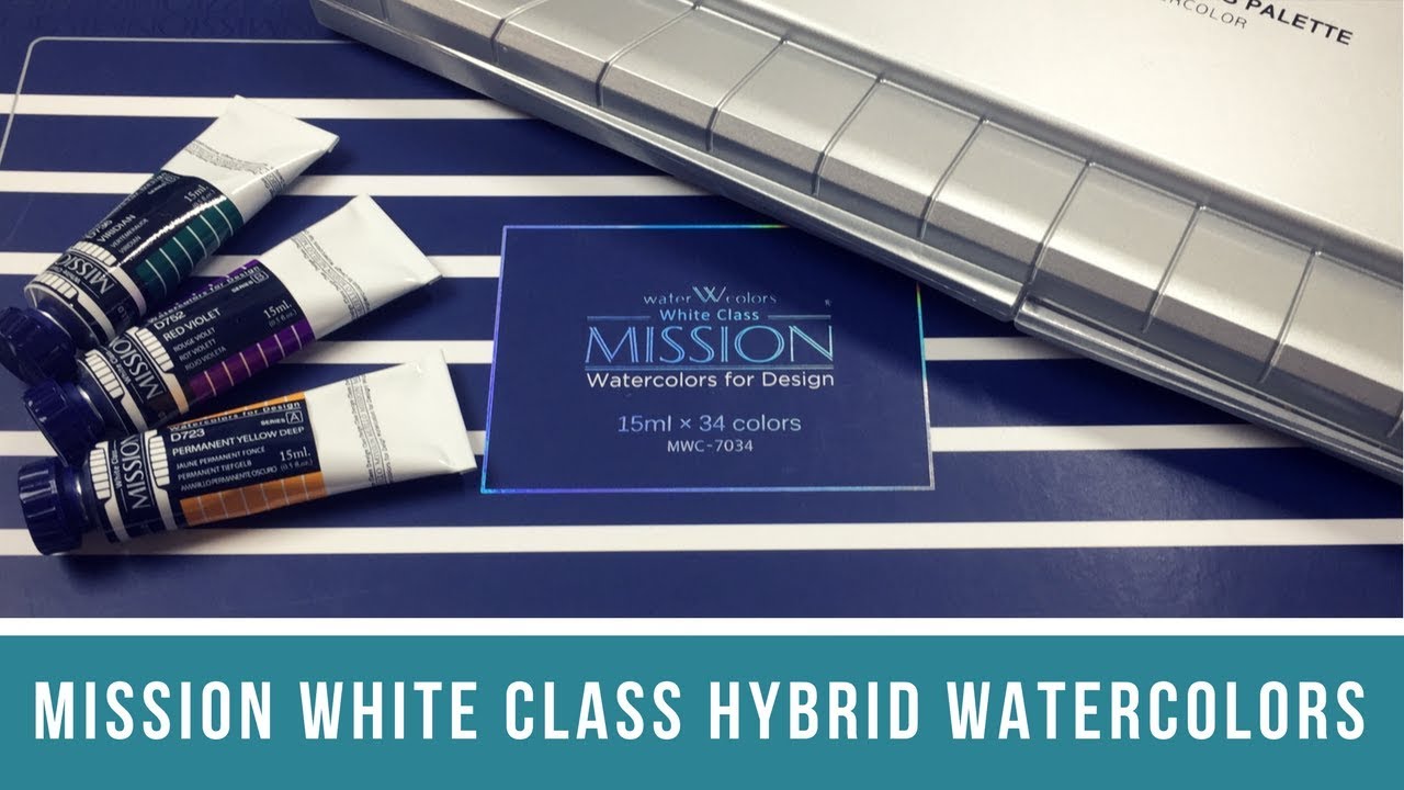Mission White Class 34 Color Set | Watercolor Gouache Hybrid Palette ...