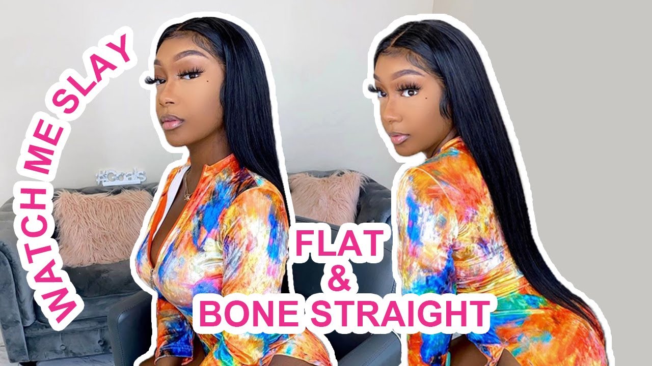How To Lay Your Lace Wig Flat & Straight Ft Yolissa Hair - YouTube