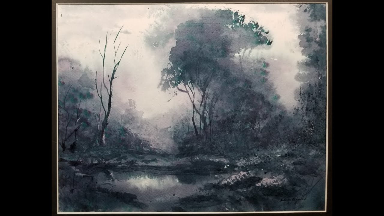 Watercolor Landscape Tutorial 93 Tonalism With Quin Rose and Phthalo ...