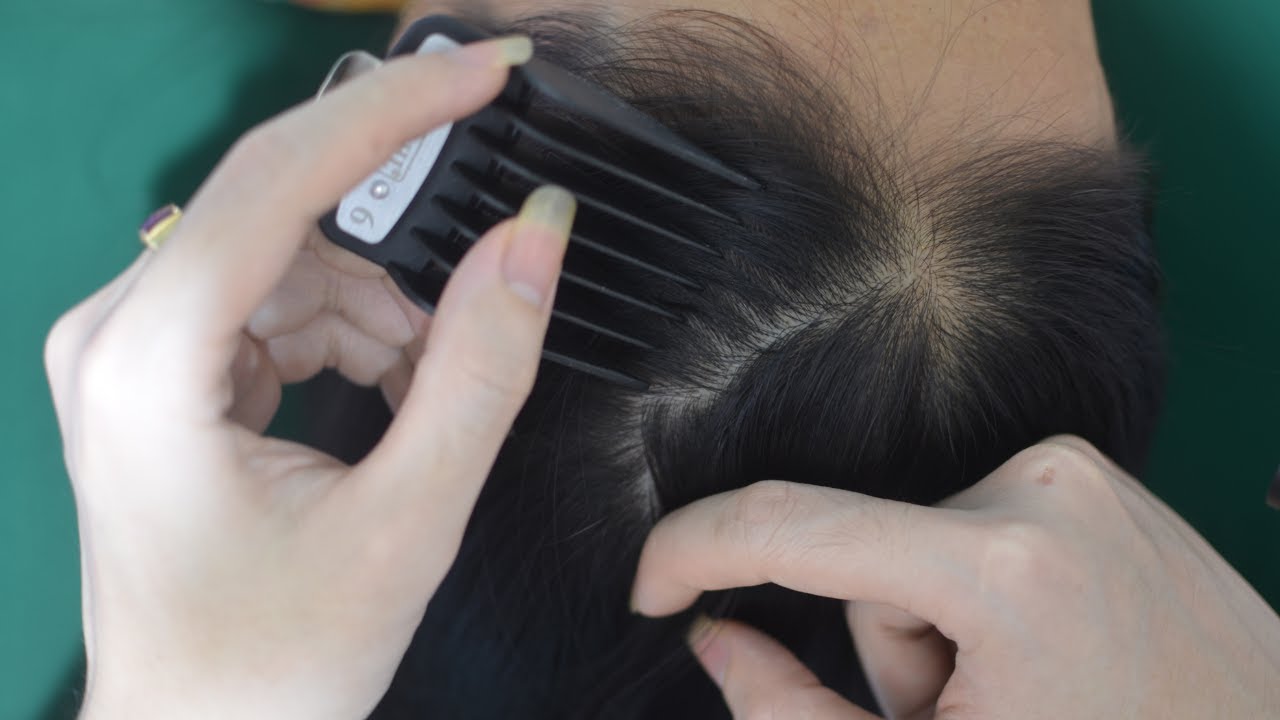 ASMR Scalp Scratching, Relaxing Hair Combing, Hair Play, Hair Parting ...