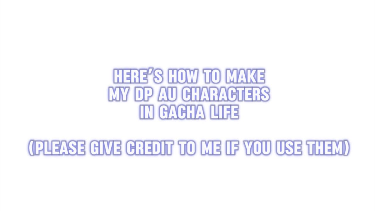 How to make my Danny Phantom AU Characters (Gacha life) (Give credit if ...