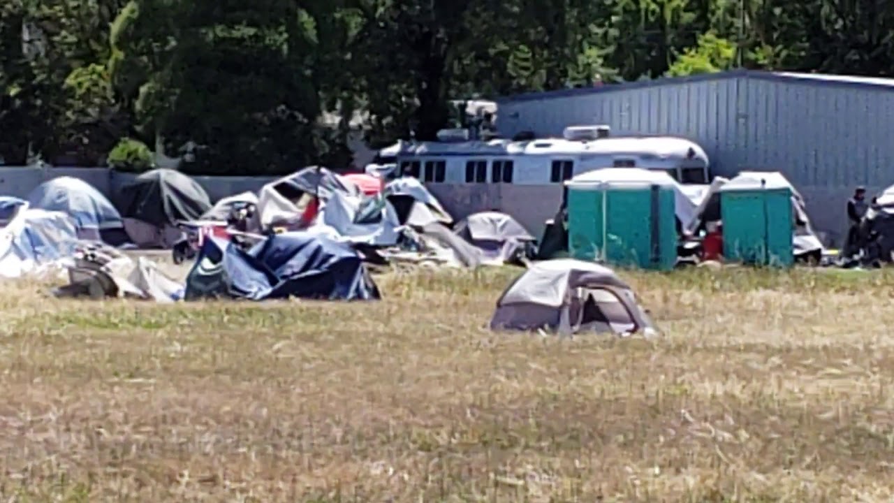 Homeless Ukiah village, May 23rd view - YouTube