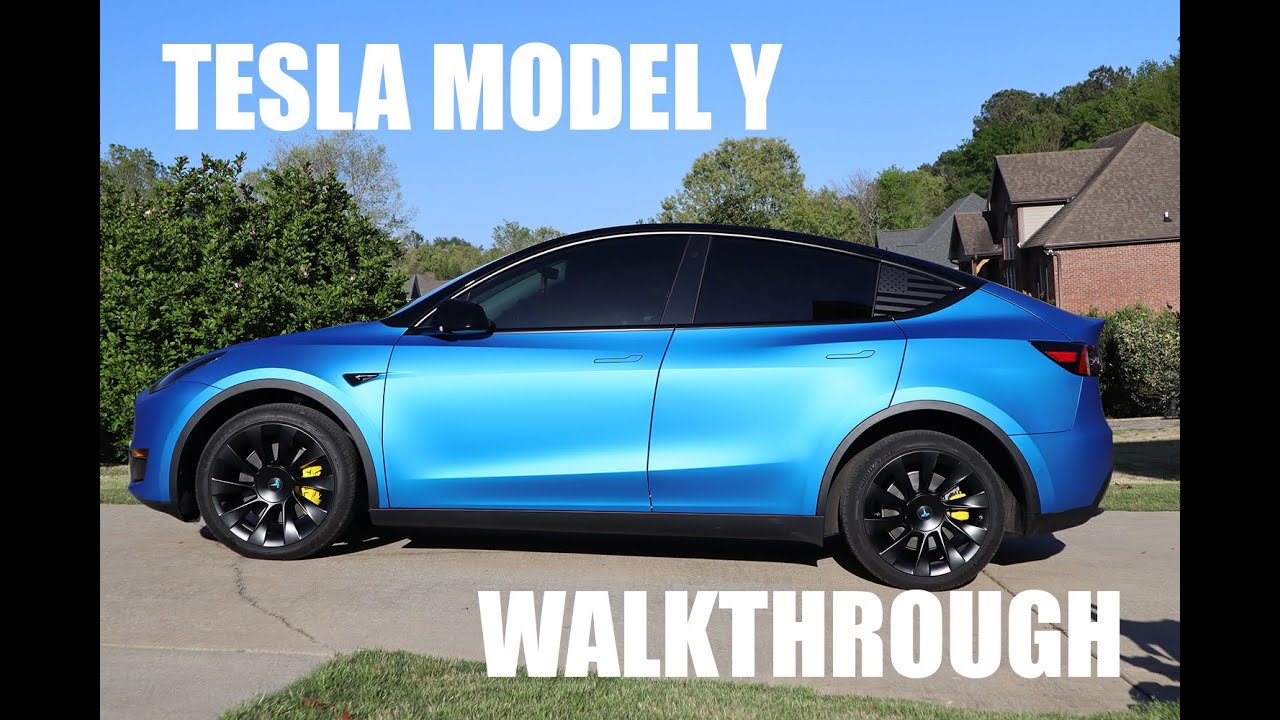 Tesla Model Y Long Range Walk Through Overview - YouTube
