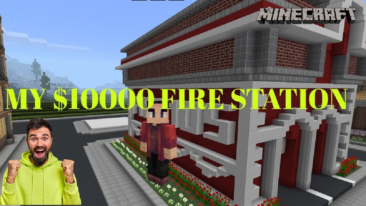 MY $10000 FIRE STATION IN MINECRAFT IN MY CITY| HINDI ...