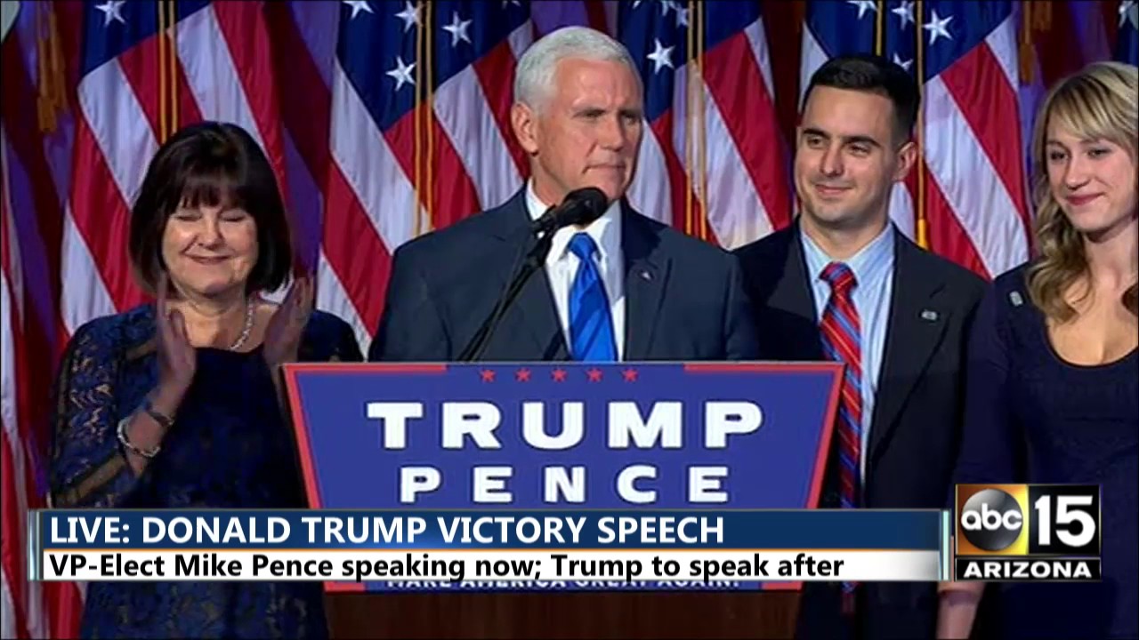 Full Mike Pence Victory Speech Election Night 2016 Youtube