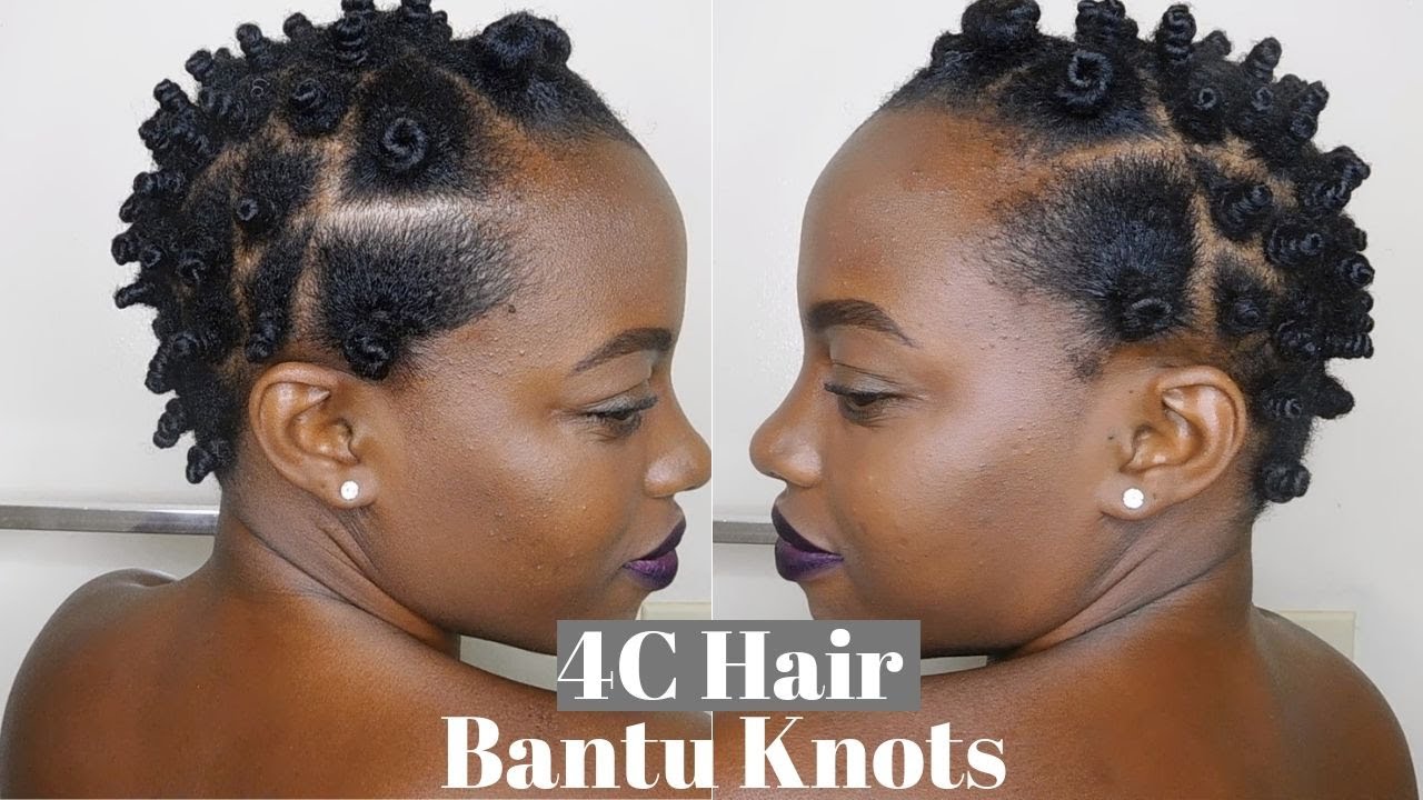 How To Defined Bantu Knot Out On Short 4c Natural Hair Heatless Curls