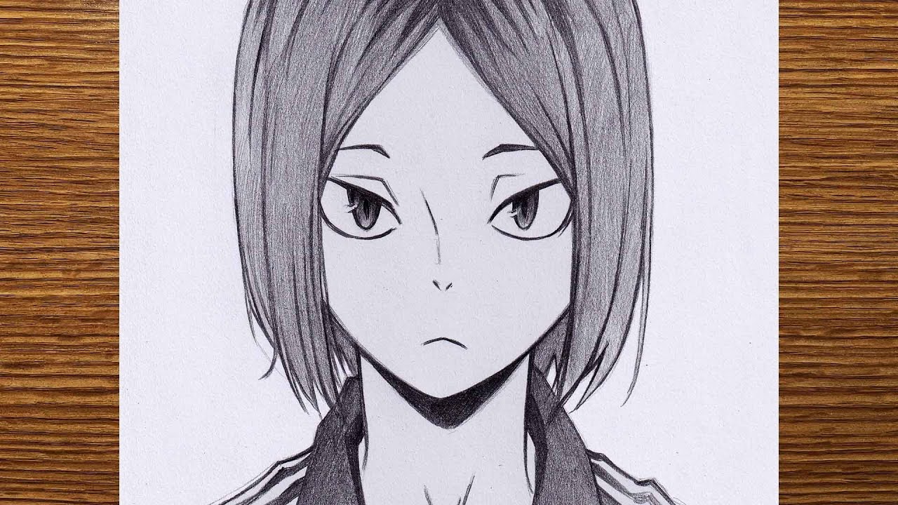 Easy anime sketch | how to draw Kenma Kozume step-by-step easy - YouTube