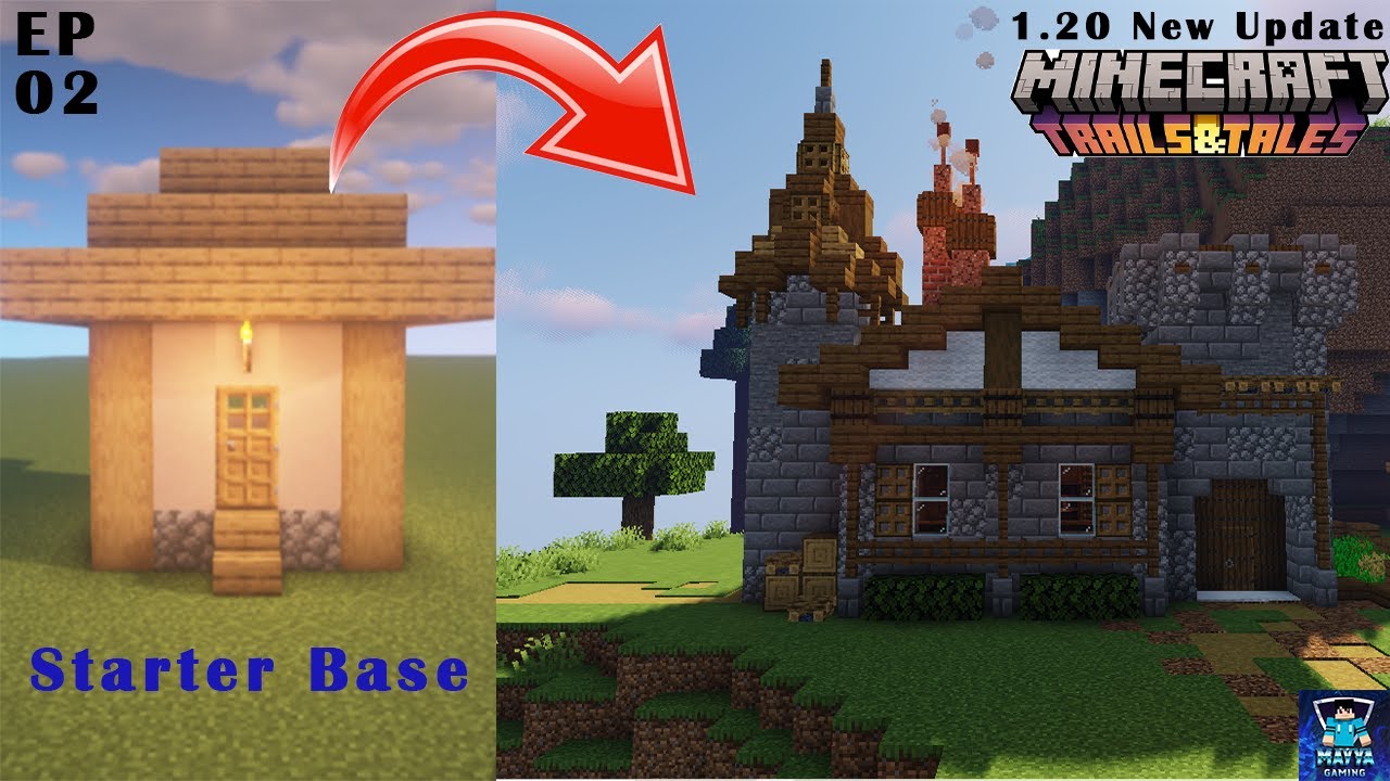 Starter Base|Lets Play Minecraft Survival 1.20|#2 - YouTube
