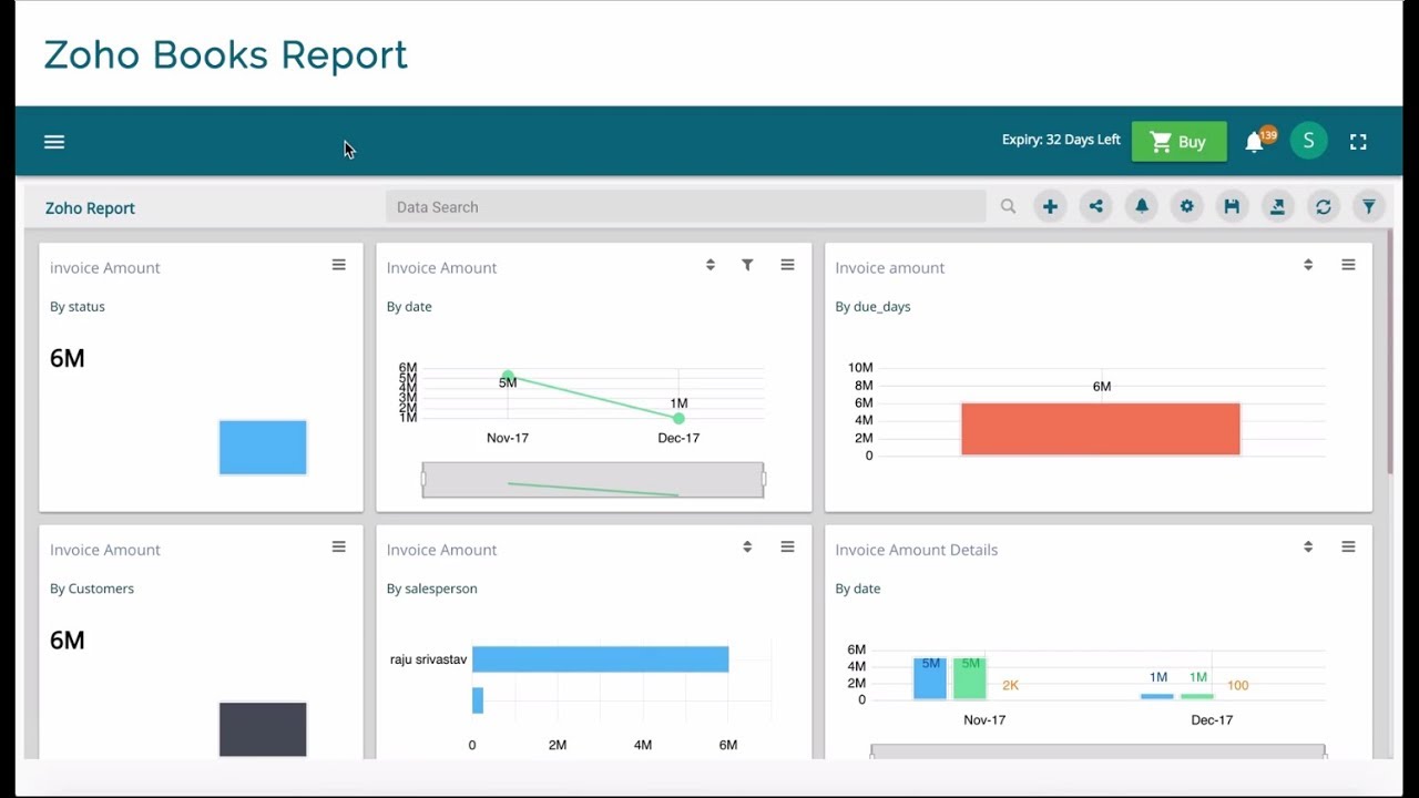 Zoho Books Report Template - YouTube