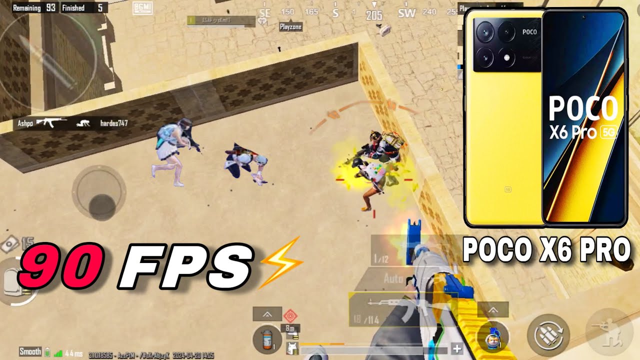 NEW BEST POCO X6 PRO AGGRESSIVE 90 FPS GAMEPLAY | BGMI / PUBG Mobile ...