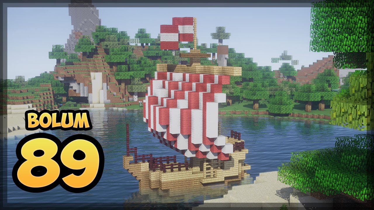 YELKENLİ GEMİ YAPIMI | Bölüm 89 | Minecraft Survival | - YouTube