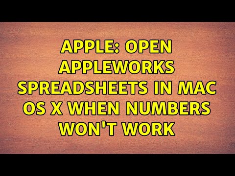 Apple: Open AppleWorks spreadsheets in Mac OS X when Numbers won't work ...