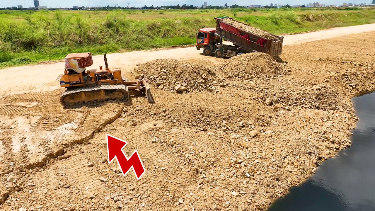 Wonderful Dozer Heavy Clearing Land In Water For Building Road Special ...