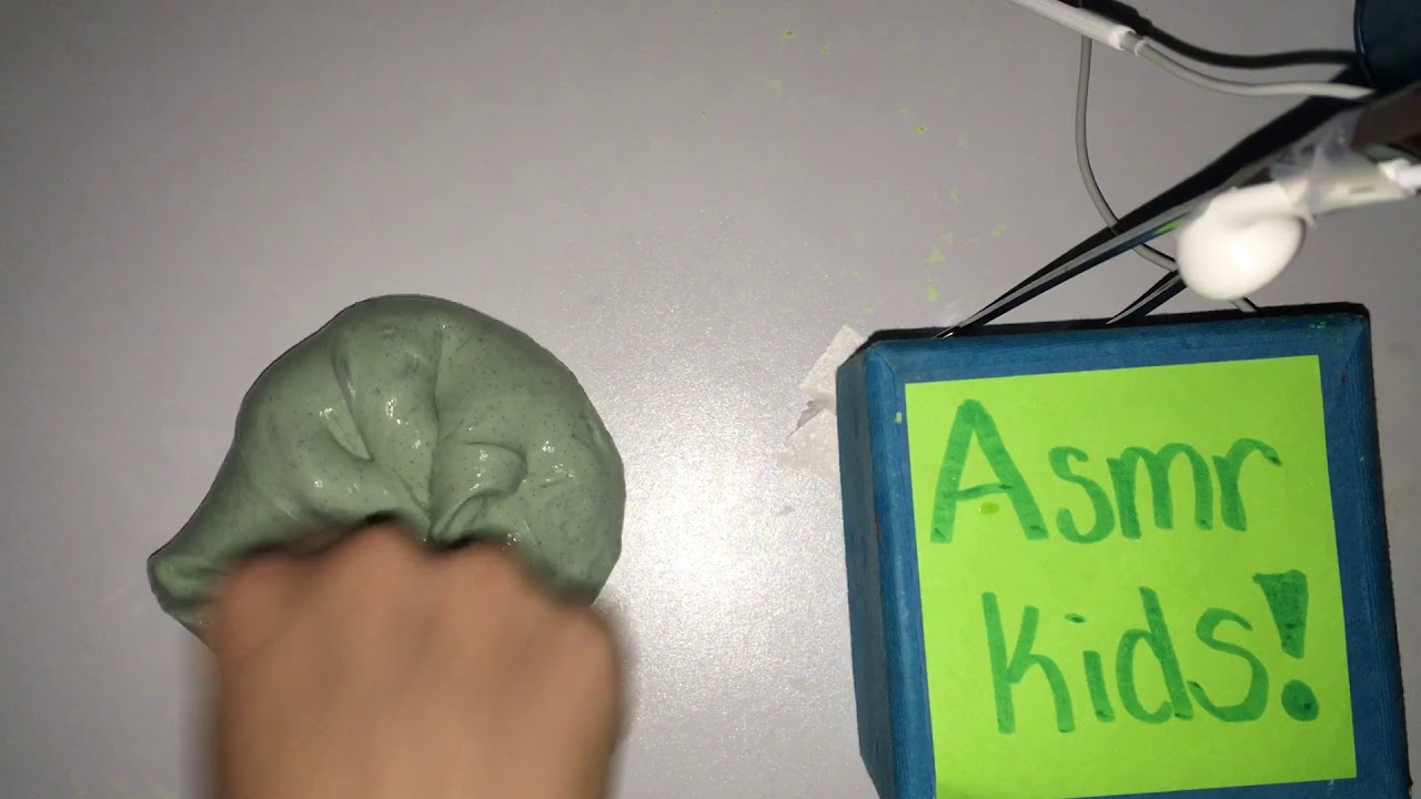 Sparkly monster booger slime // Asmr kids - YouTube