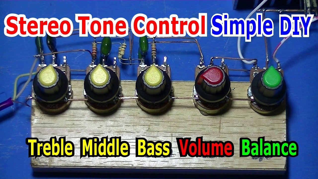 Stereo Treble Middle Bass Tone Control with Volume and Balance Circuit ...