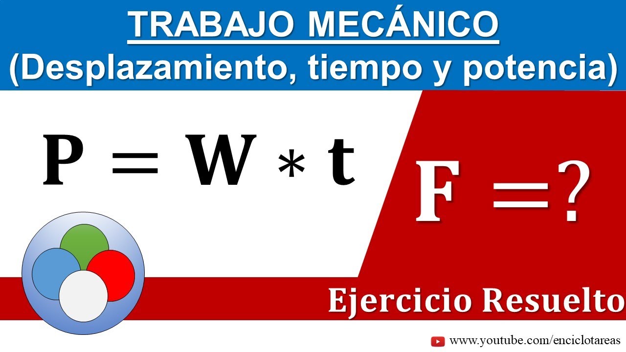 Trabajo mecánico - (determine la fuerza dado el desplazamiento, el ...