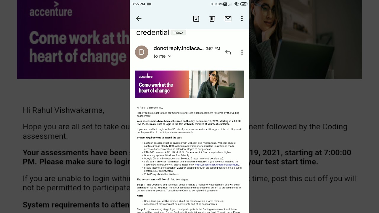 Accenture Assignment mail || Accenture off campus drive - YouTube