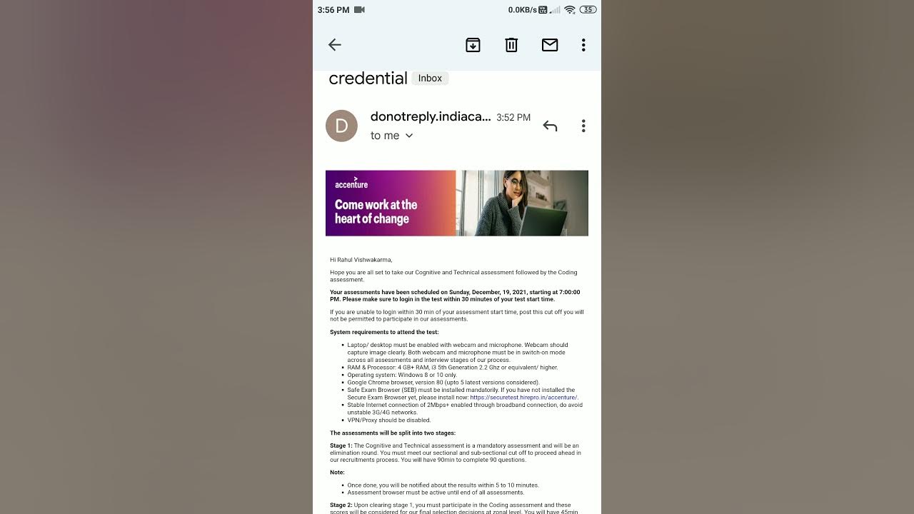 Accenture Assignment mail || Accenture off campus drive - YouTube