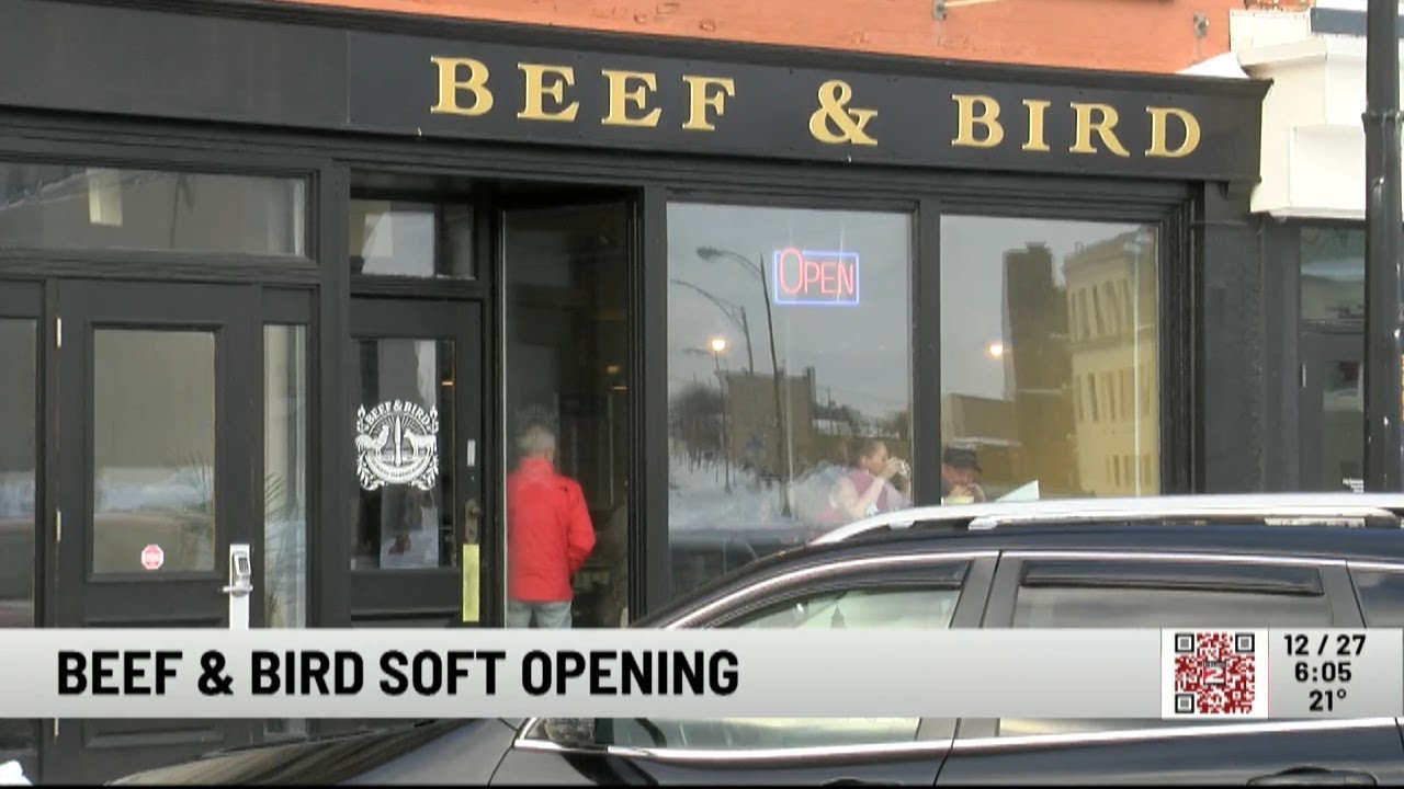 Beef & Bird Opens in Downtown Utica's Bagg's Square - YouTube