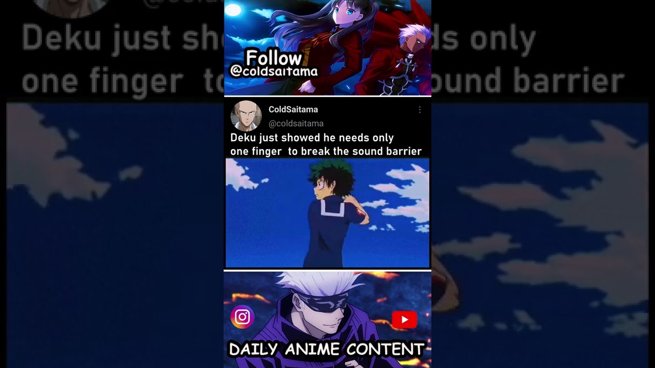 Deku just showed he needs only finger to break the sound barrier 🔥 I My ...