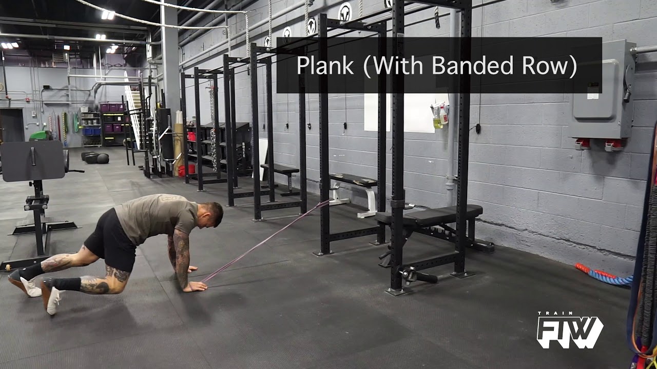 Plank (With Banded Row) - YouTube