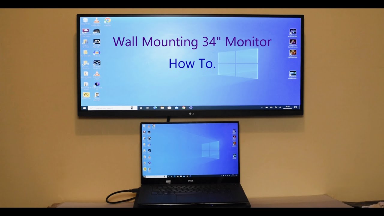 Wall Mounting A 34 Inches LG Monitor To The Wall - YouTube