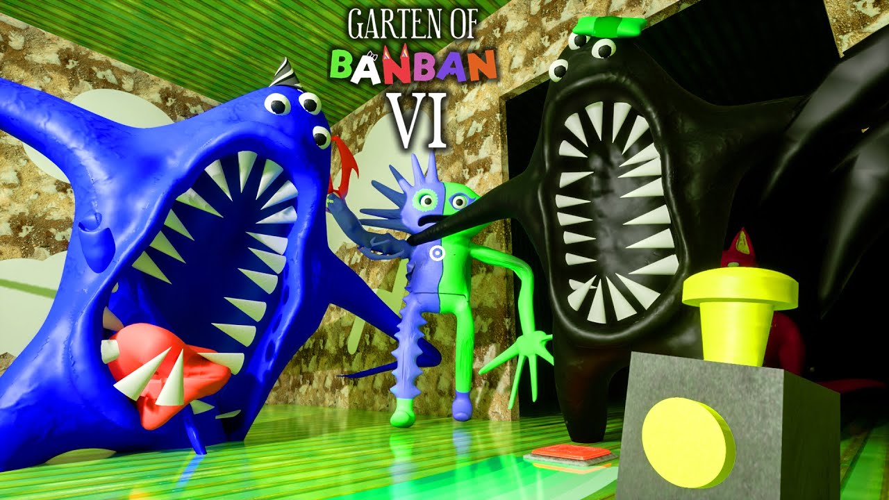 Garten Of Banban 6 | Giant NabNab Monster With Jester Claws - YouTube