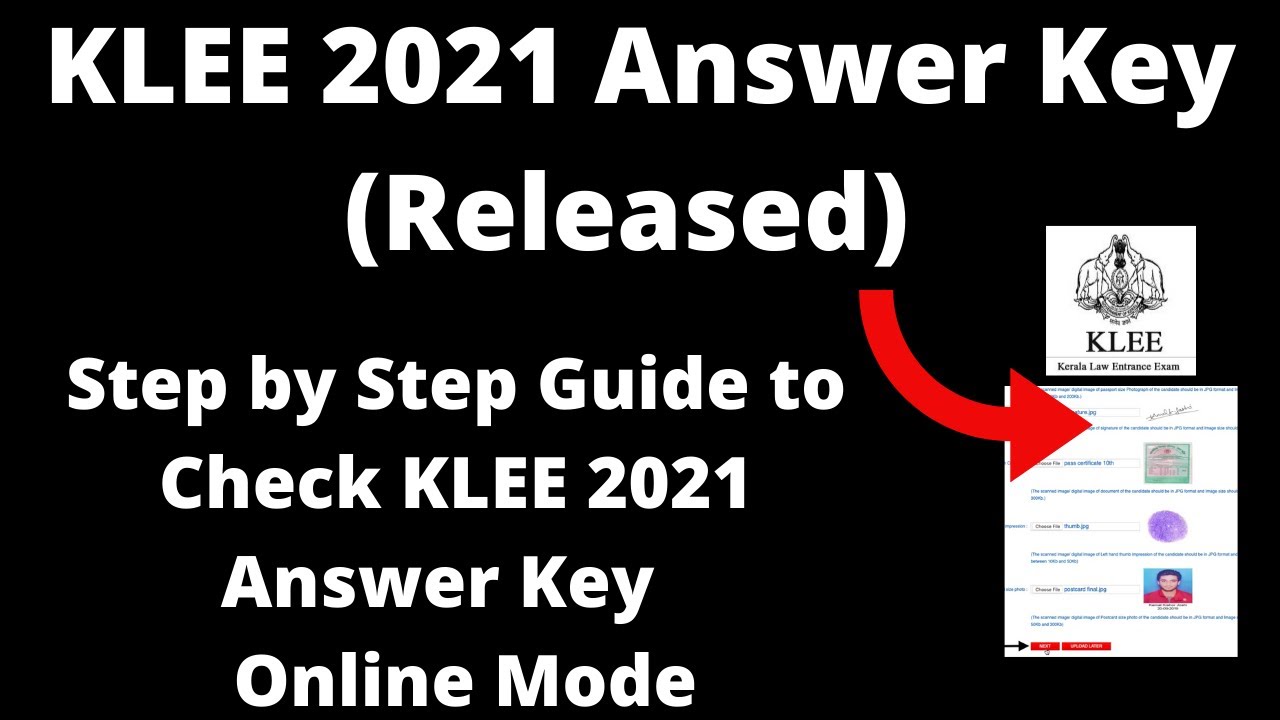 KLEE 2021 Answer Key (Released) - How to Check Officially CEE Kerala ...