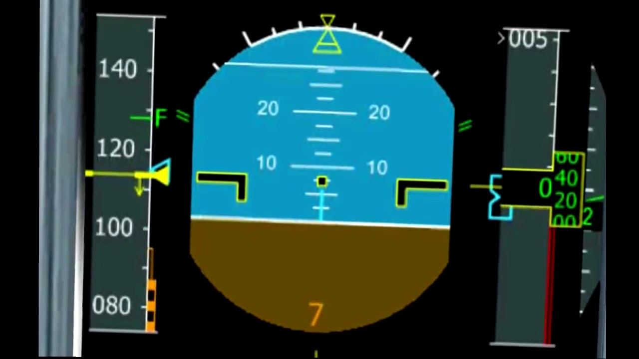 Airbus A318 landing - Primary Flight Display View - YouTube