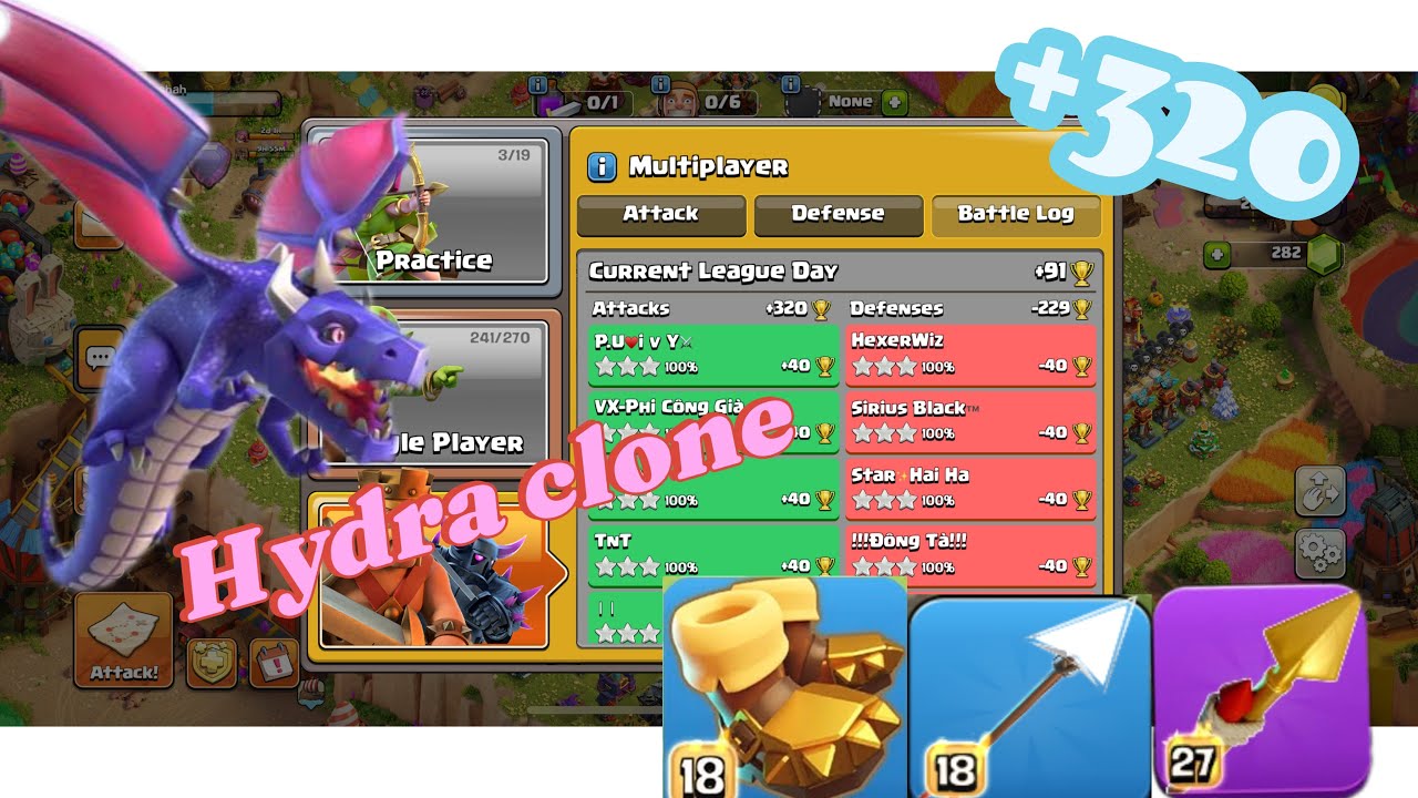 +320 Hydra Clone Th 17 Day 2 Legend Push December Season - YouTube