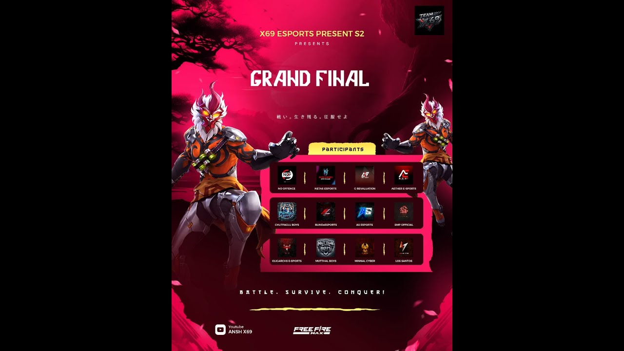 X69 ESPORTS PRESENT SEASON 2 FULL MAP TOURNAMENT ll GRAND FINAL💥💥 - YouTube