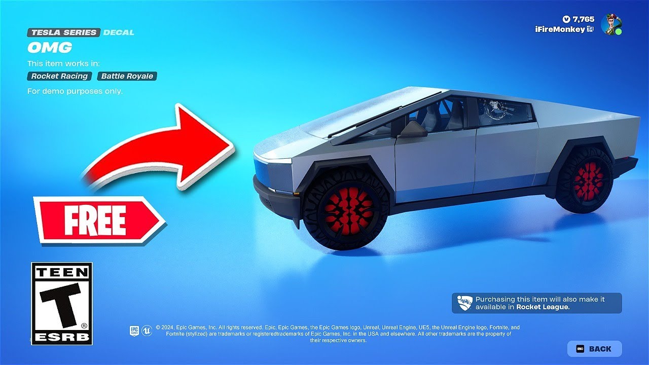 Fortnite FREE Cybertruck (How To Unlock It) - YouTube